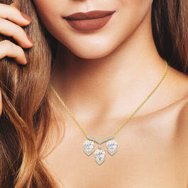 Trio of Hearts Diamond Necklace